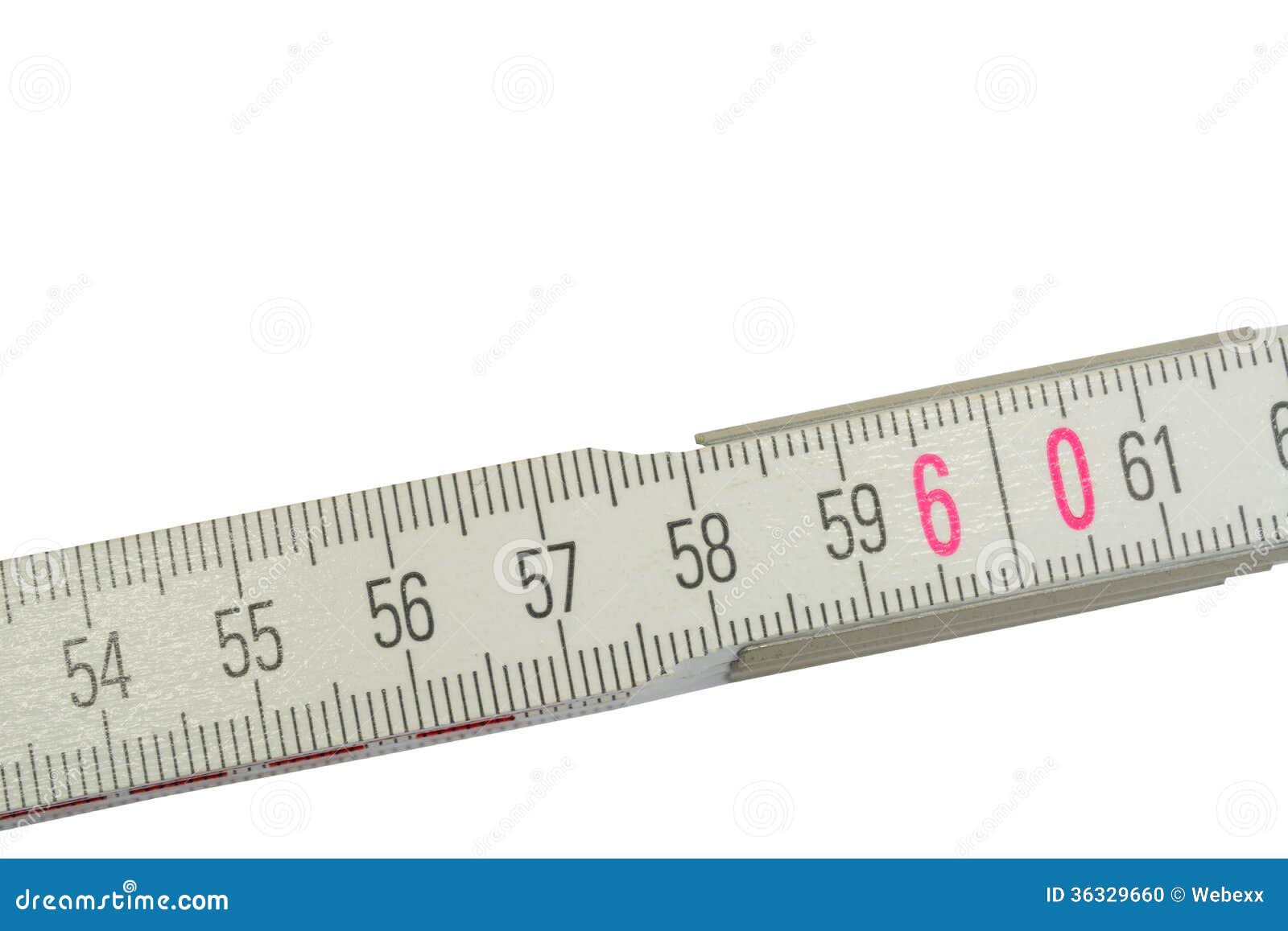 Ruler to 60 stock photo. Image of floor, household, bent - 36329660