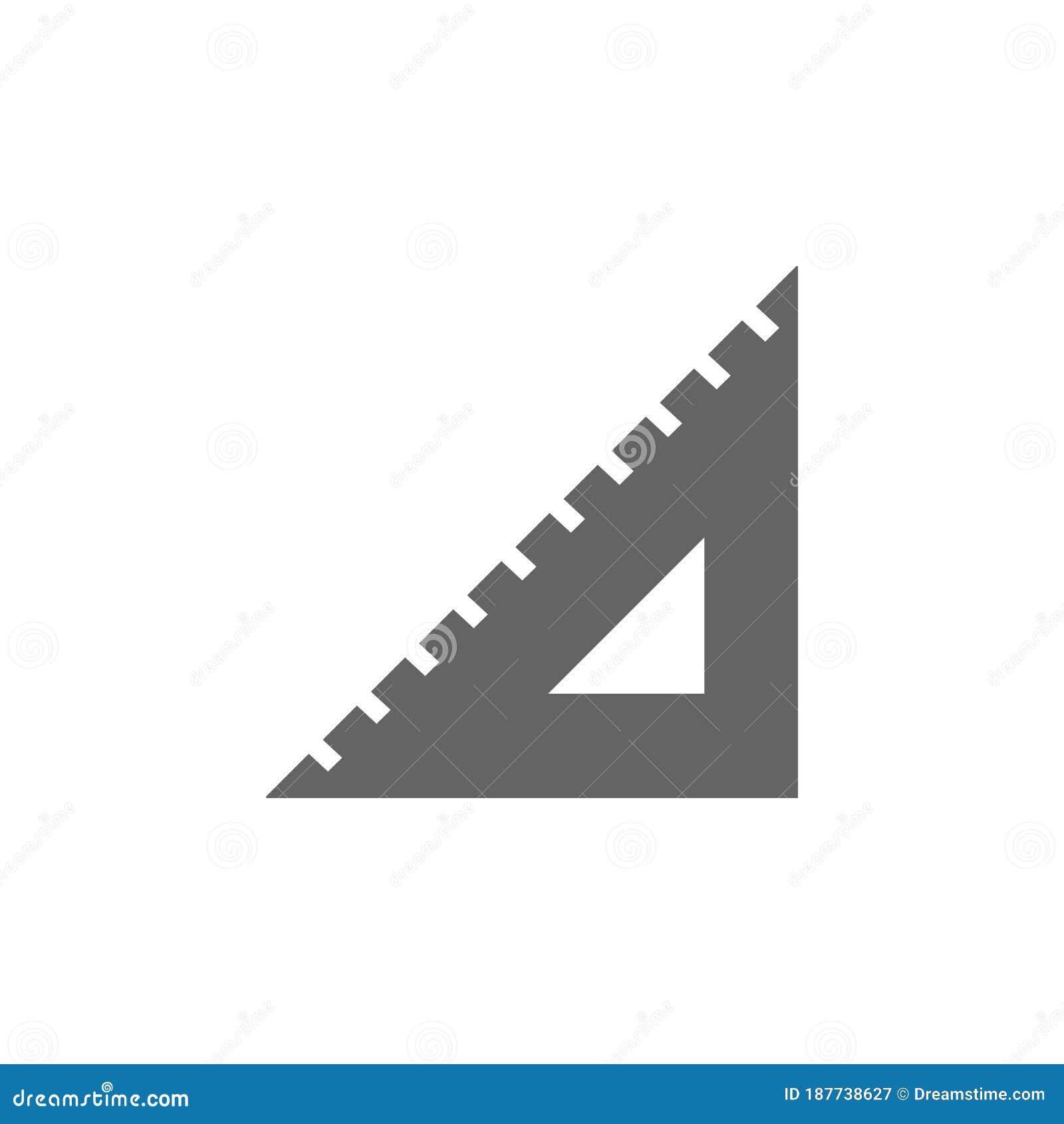 Ruler, Tool, Triangle Icon. Element of Materia Flat Tools Icon Stock ...