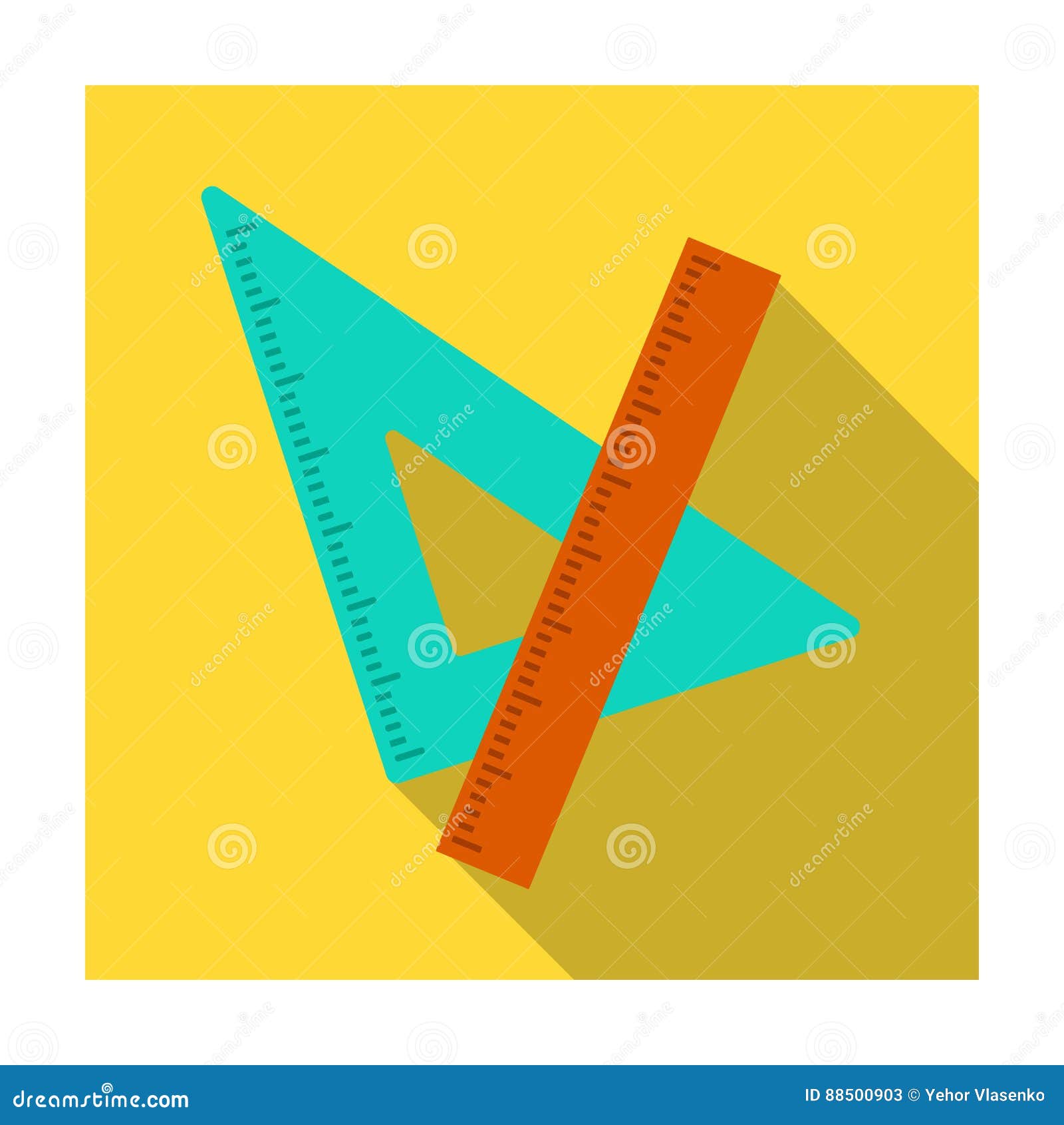 Ruler and Triangle. Devices for School Drawing Stock Vector ...