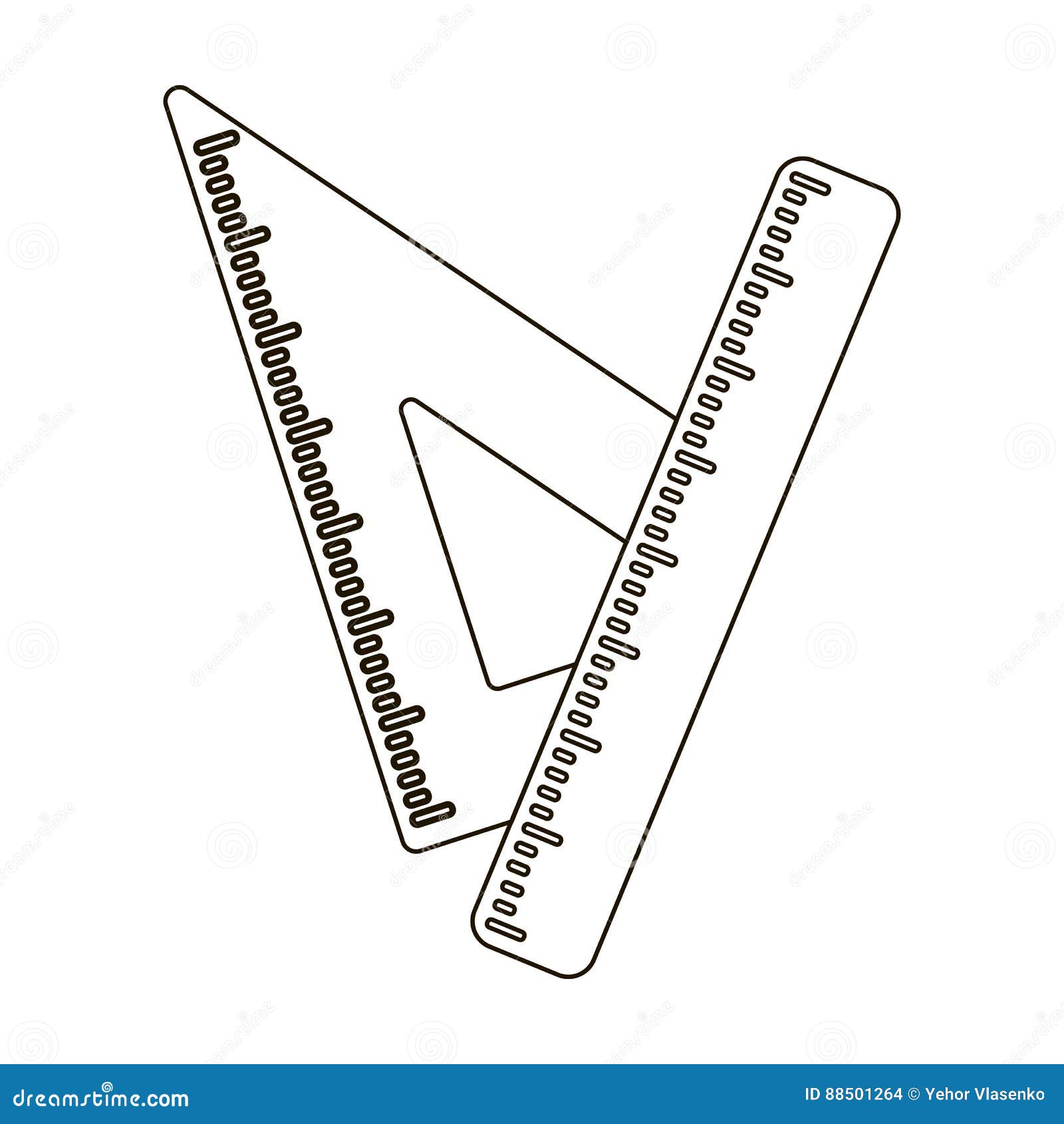 Ruler and Triangle. Devices for School Drawing Stock Vector ...