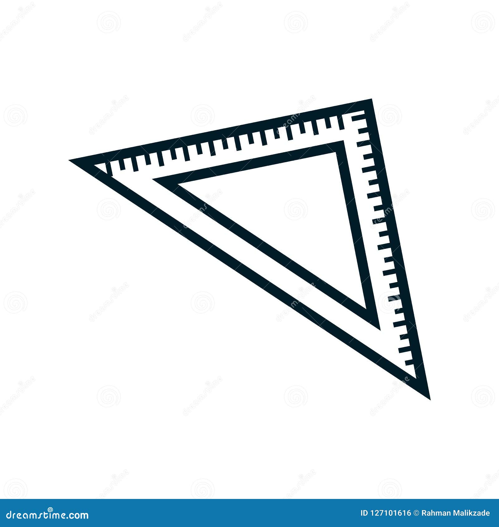 Ruler Triangle Icon - Simple Vector Stock Vector - Illustration of ...