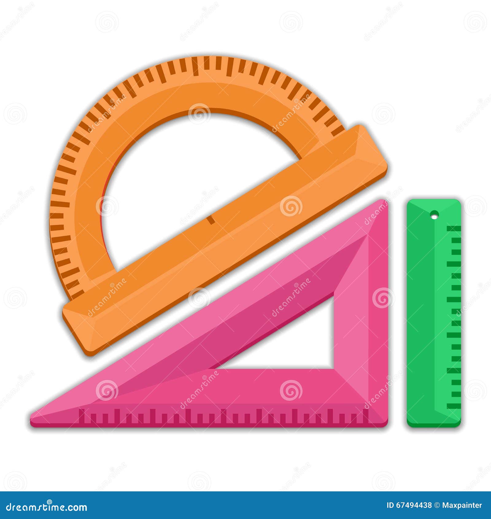 Ruler triangle protractor stock vector. Illustration of protractor ...