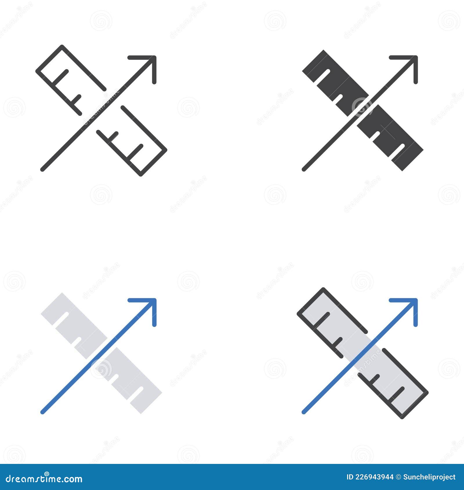 Objective Measuring. Professional Growth Stock Vector - Illustration of ...