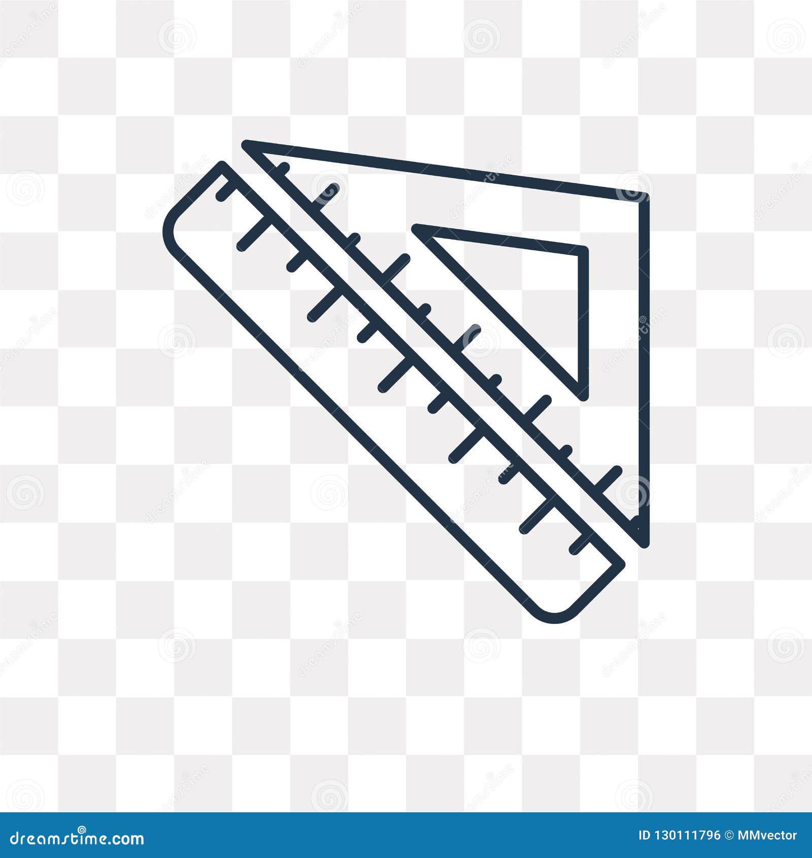 Ruler Vector Icon Isolated On Transparent Background, Linear Ruler ...