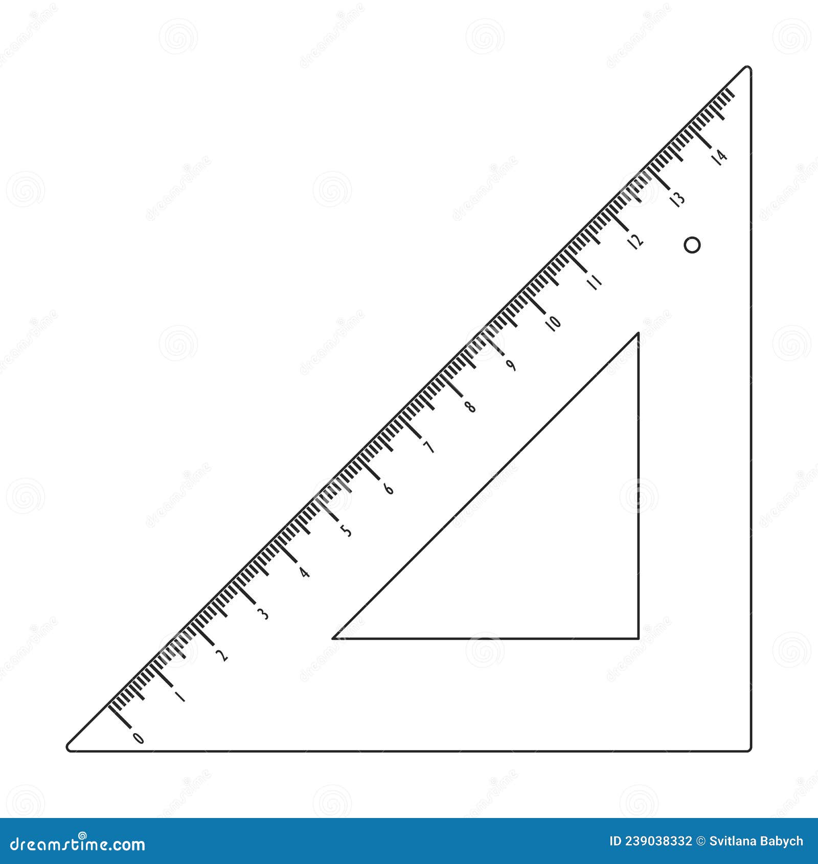 Ruler Vector Icon.Outline Vector Icon Isolated on White Background ...