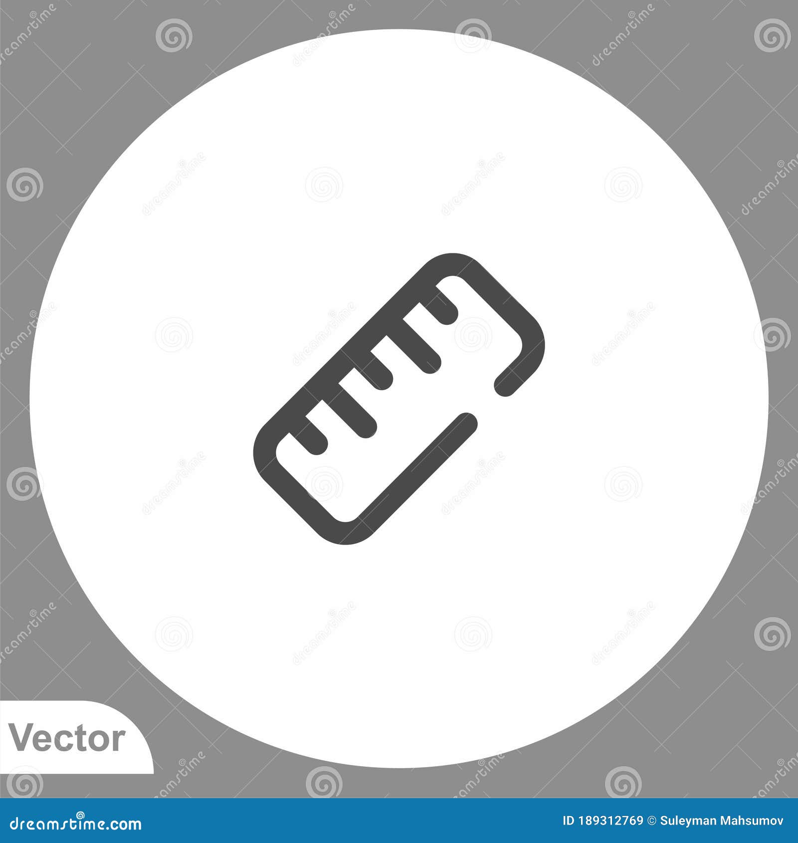 Ruler Vector Icon Sign Symbol Stock Illustration - Illustration of ...