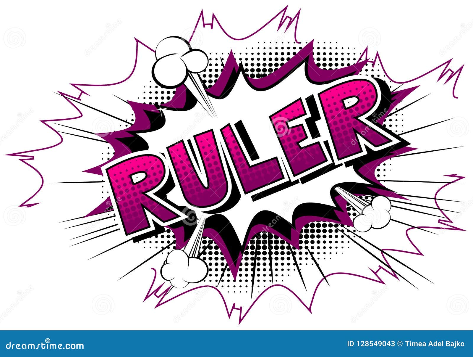 Ruler - Comic Book Style Word. Stock Illustration - Illustration of ...