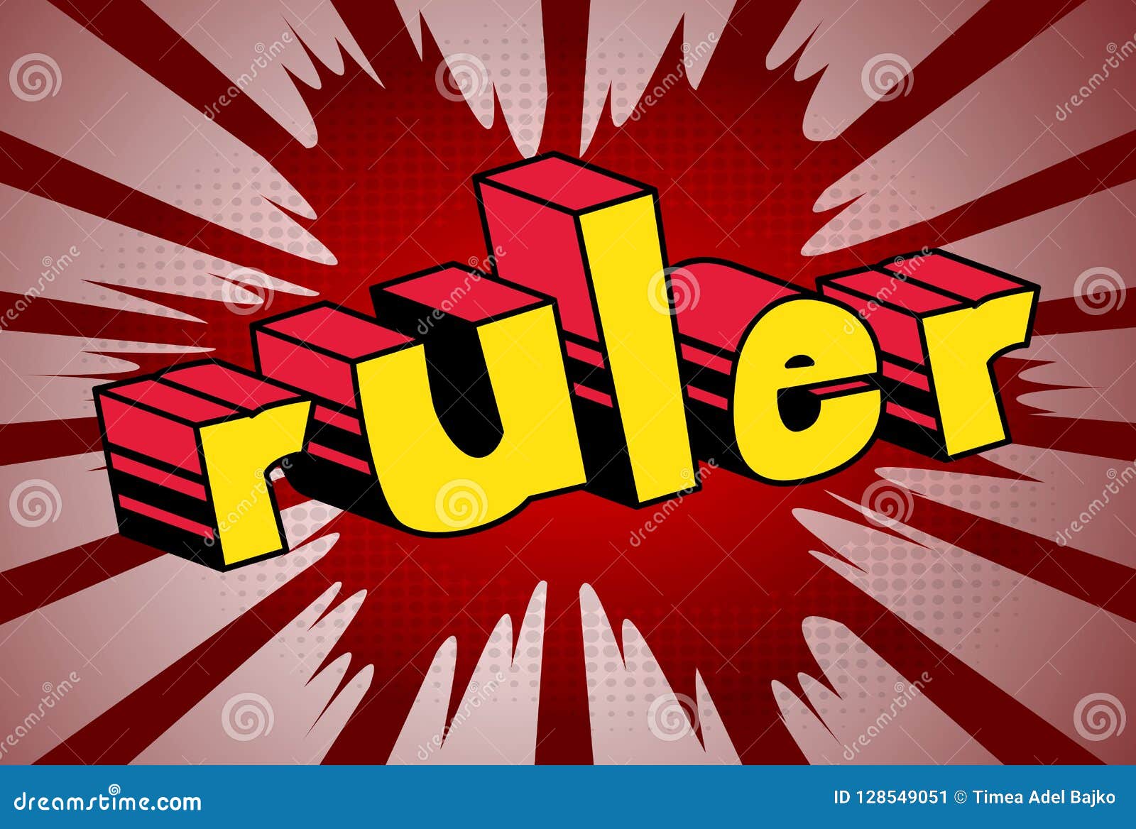 Ruler - Comic Book Style Word. Stock Illustration - Illustration of ...