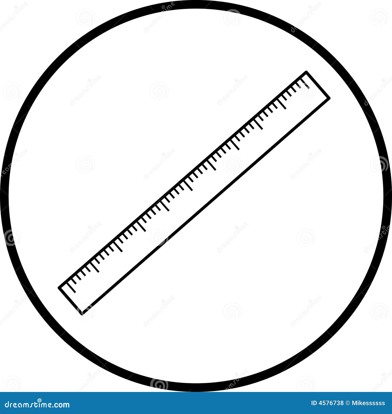 Ruler vector symbol stock vector. Illustration of straightedge - 4576738