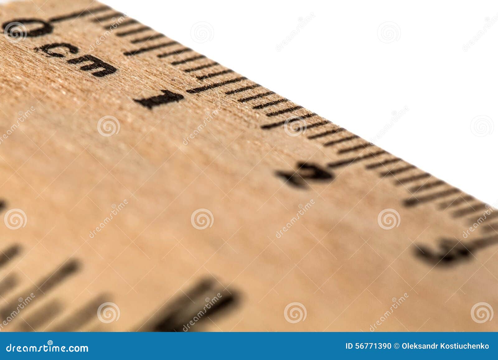 Ruler Wooden, Isolated on White Background Stock Photo - Image of ...