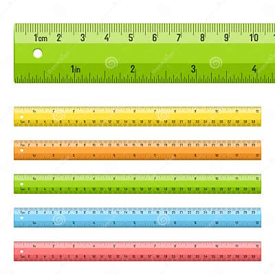 Rulers in Centimeters and Inches Stock Vector - Illustration of ...