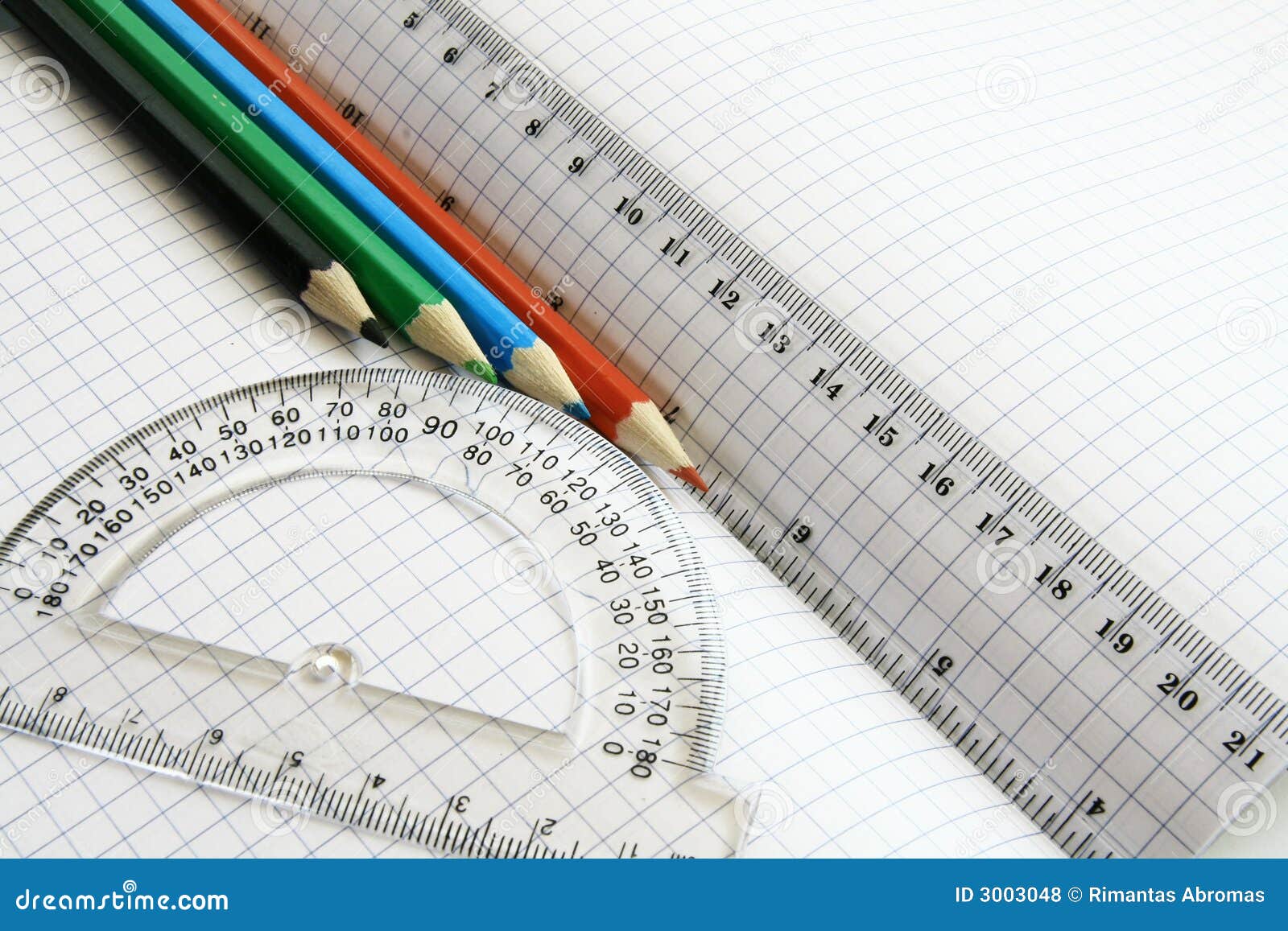 Rulers and color pencil stock photo. Image of measurement - 3003048