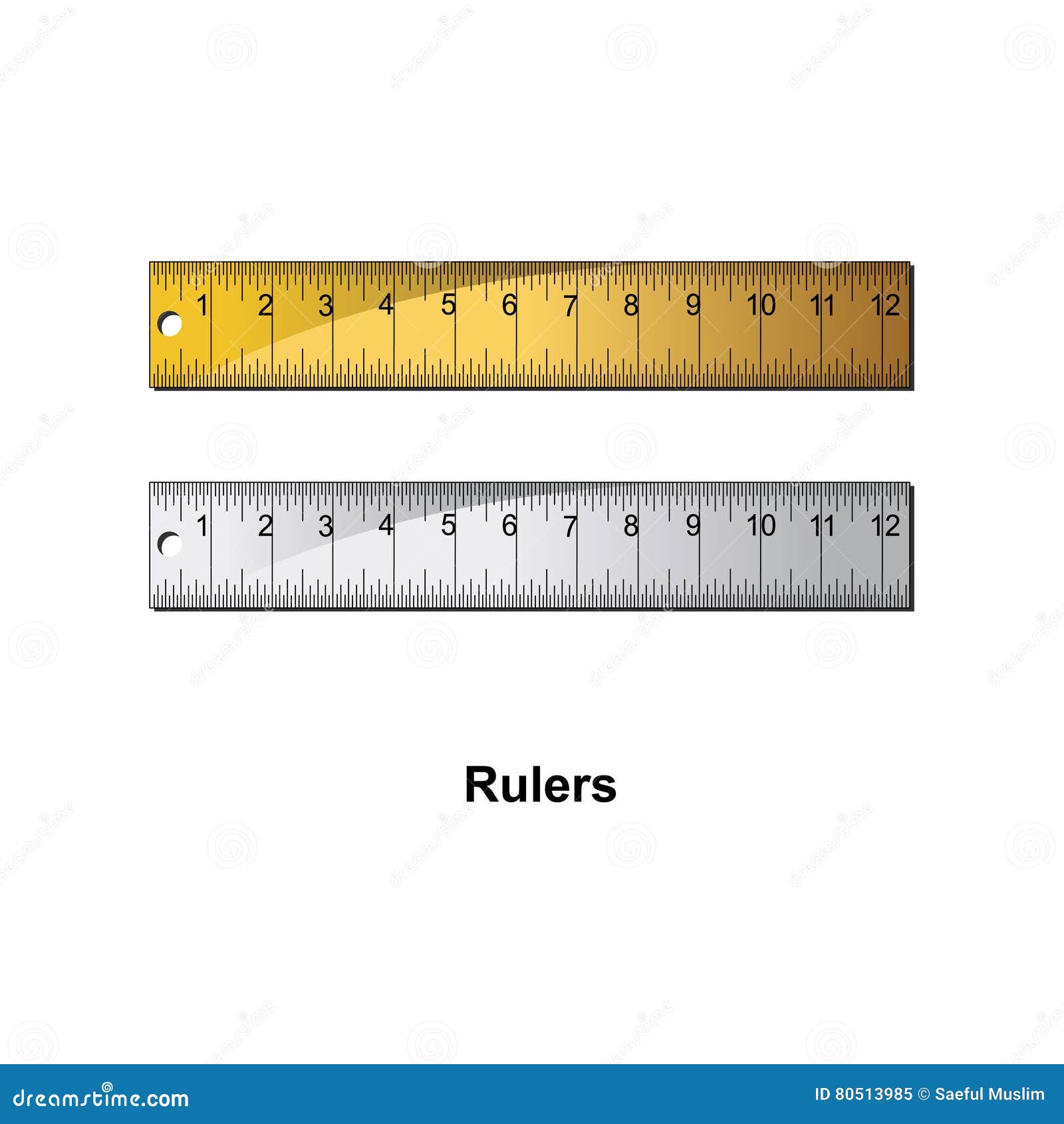 Rulers stock vector. Illustration of silver, design, industrial - 80513985