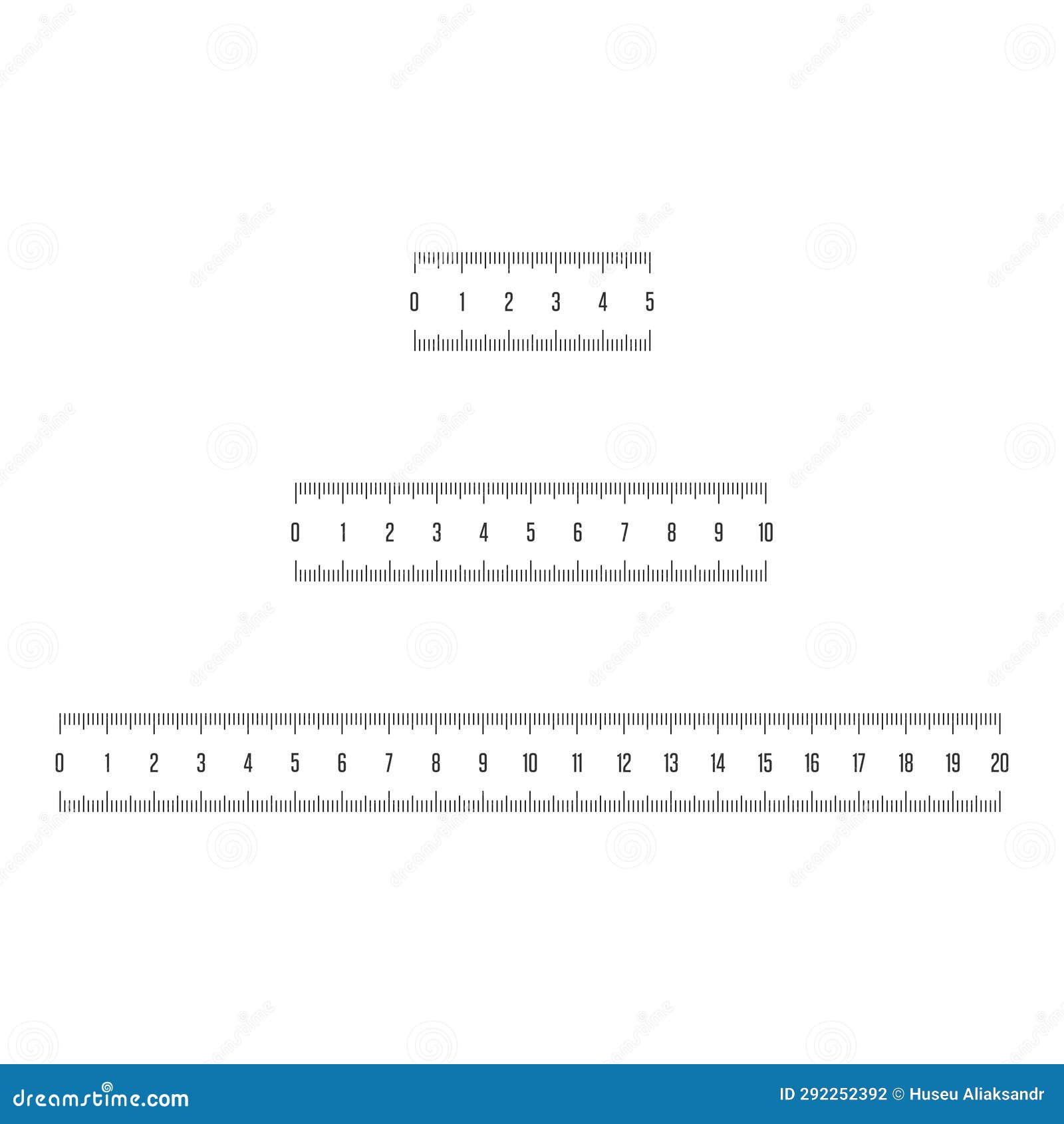 Rulers grid set. stock vector. Illustration of number - 292252392