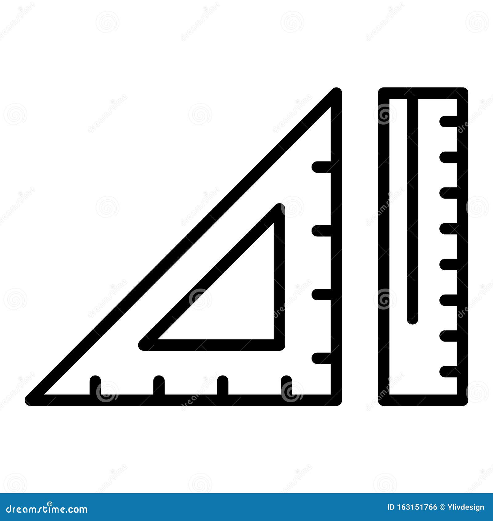 Rulers Icon Or Logo In Pastel Color Vector Illustration | CartoonDealer ...