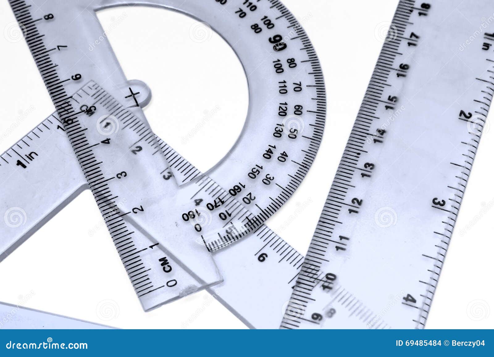 Rulers isolated on white stock photo. Image of plastic - 69485484