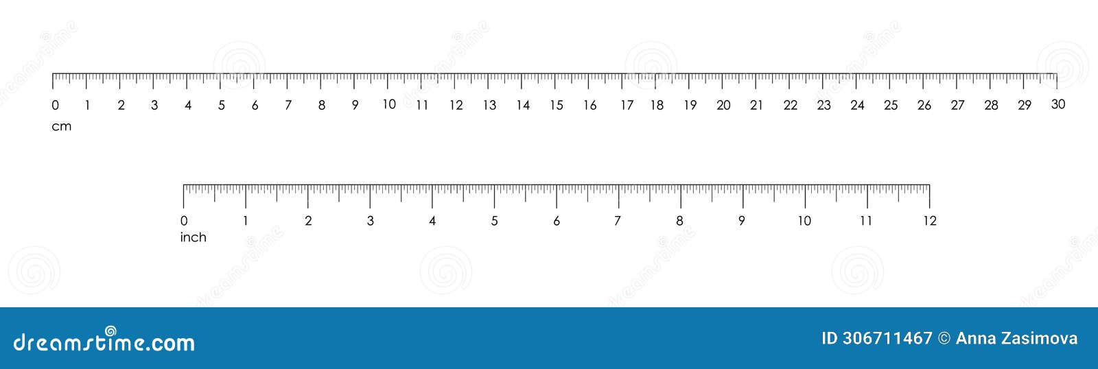 Rulers Metric Rulers. Measuring Tool Isolated. Template Measuring Scale ...