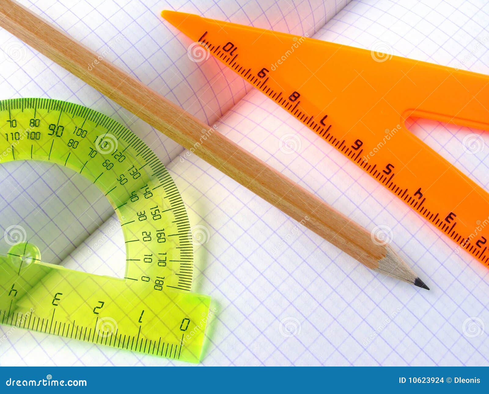 Rulers and pencil stock photo. Image of studying, notebook - 10623924
