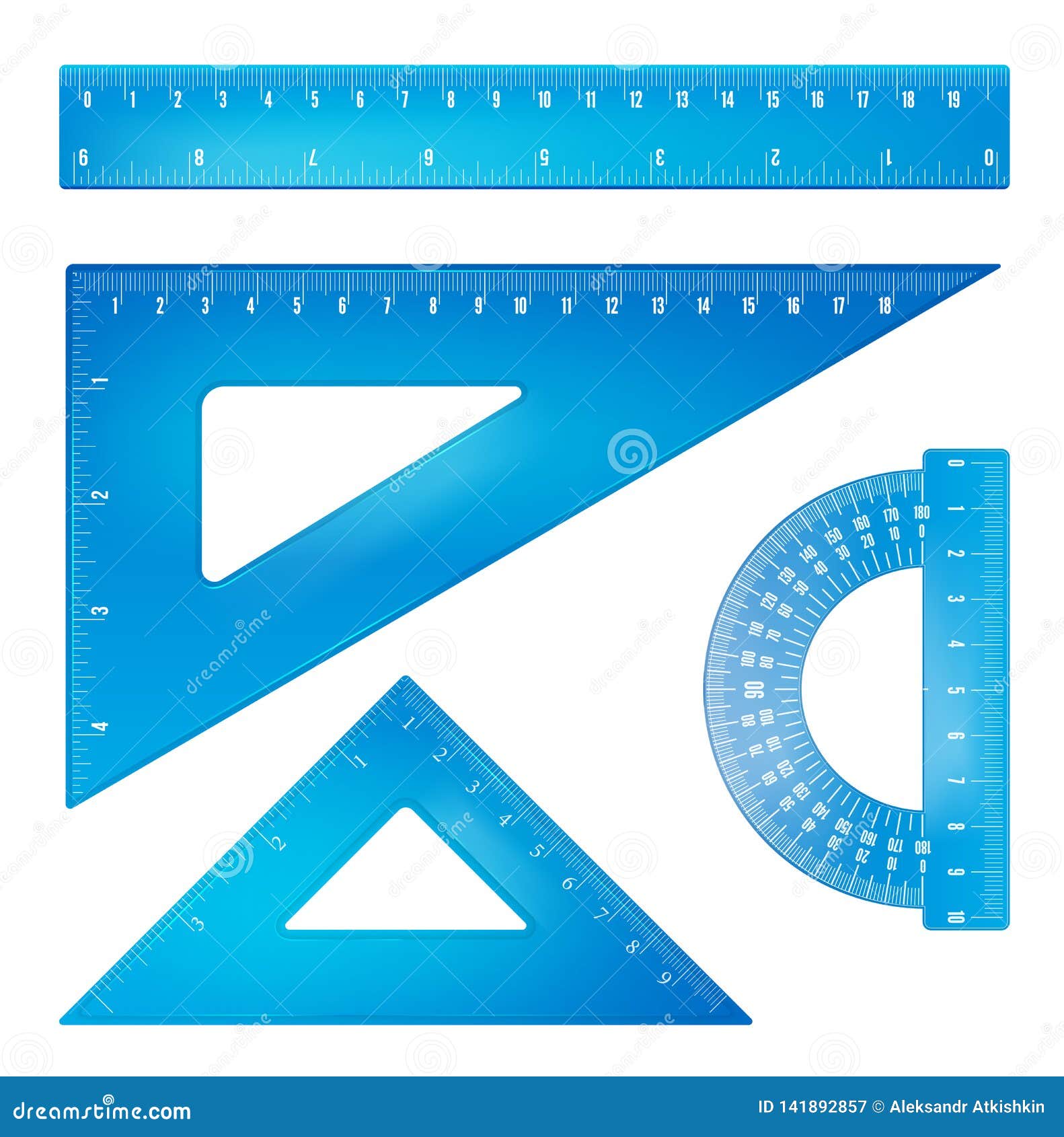 Rulers and triangles stock vector. Illustration of accuracy - 141892857