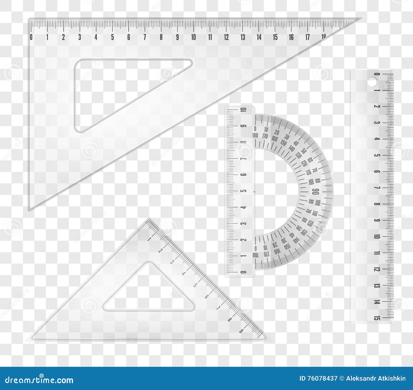 Two Transparent Rulers Vector Illustration | CartoonDealer.com #122375124