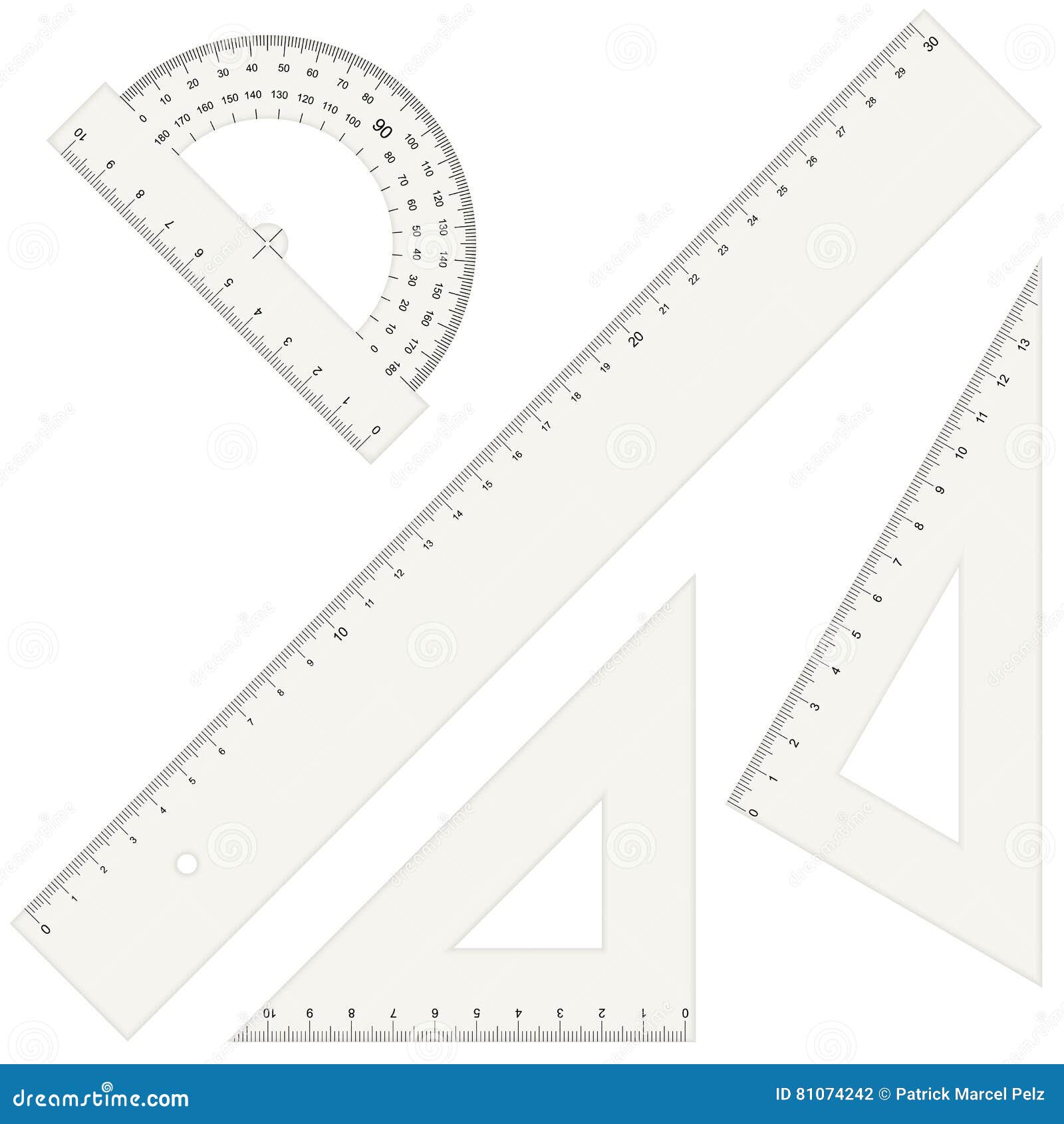 Set - Rulers Triangular Transparent Vector Illustration | CartoonDealer ...