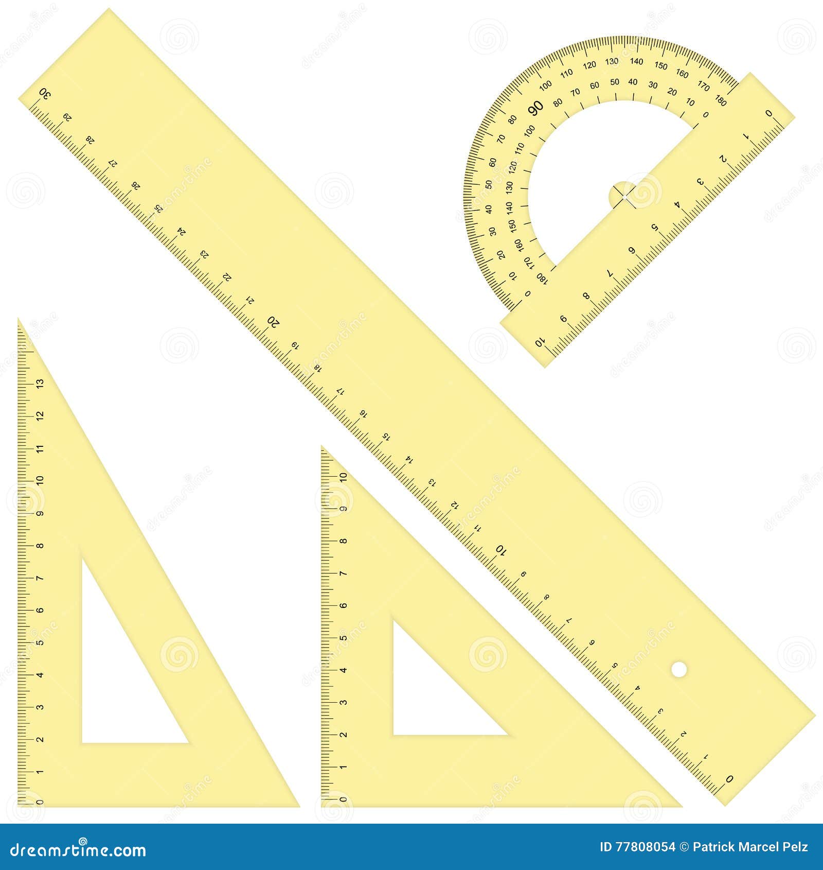 Set - Rulers Triangular Transparent Vector Illustration | CartoonDealer ...