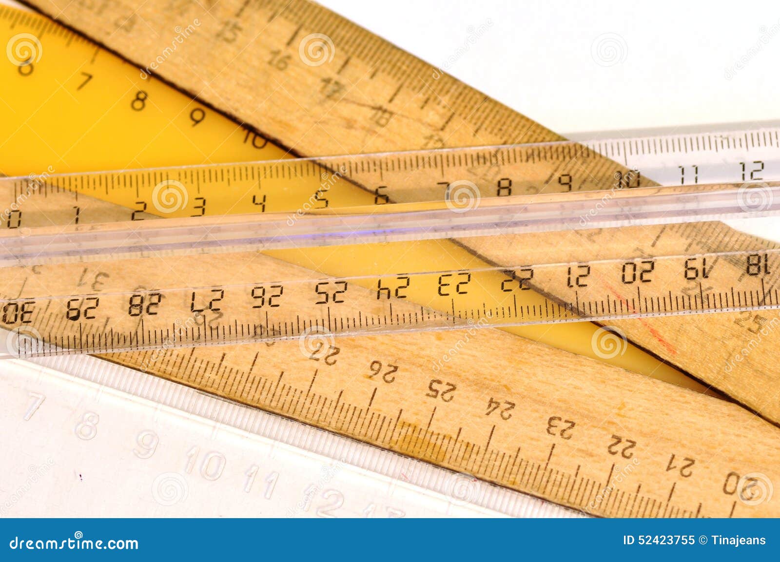 Rulers. stock image. Image of length, instrument, numbers - 52423755