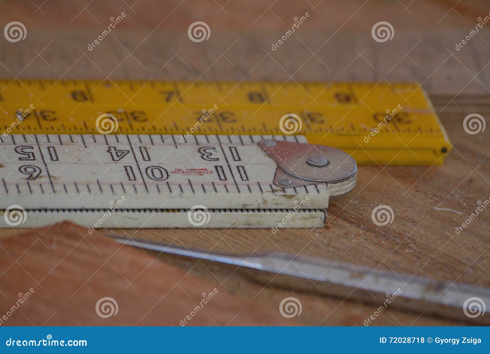 Rulers on workbench stock photo. Image of dirty, font - 72028718