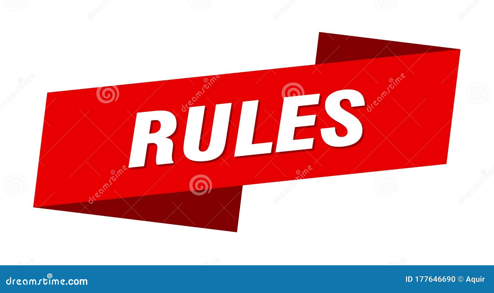 Rules Banner Template. Rules Ribbon Label Stock Vector - Illustration ...