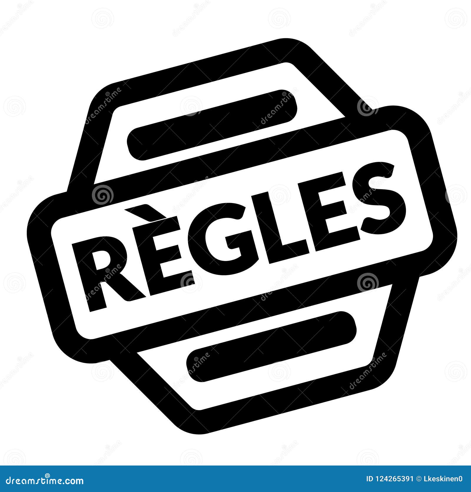 Rules black stamp stock vector. Illustration of language - 124265391
