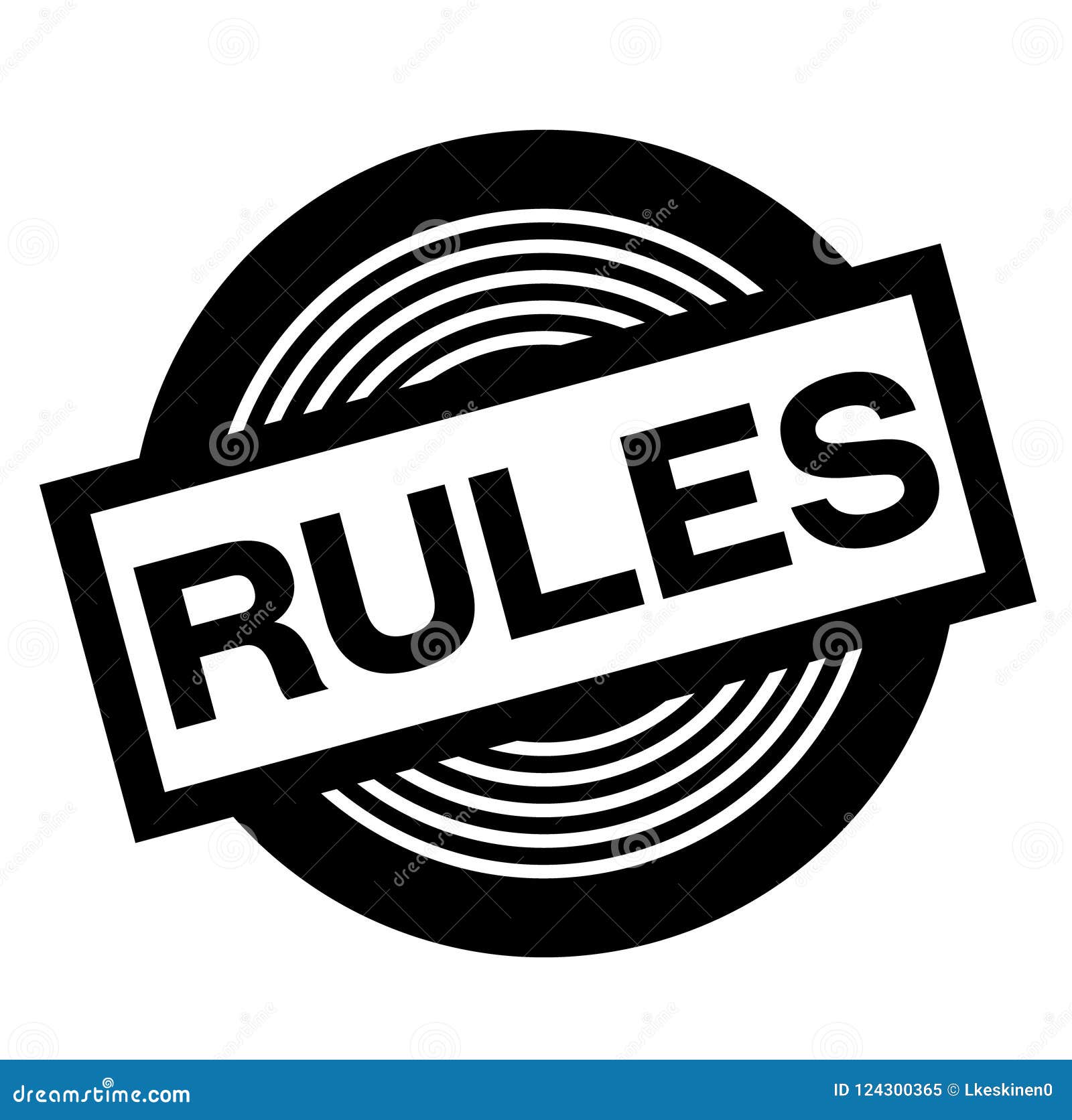 Rules black stamp stock vector. Illustration of procedures - 124300365