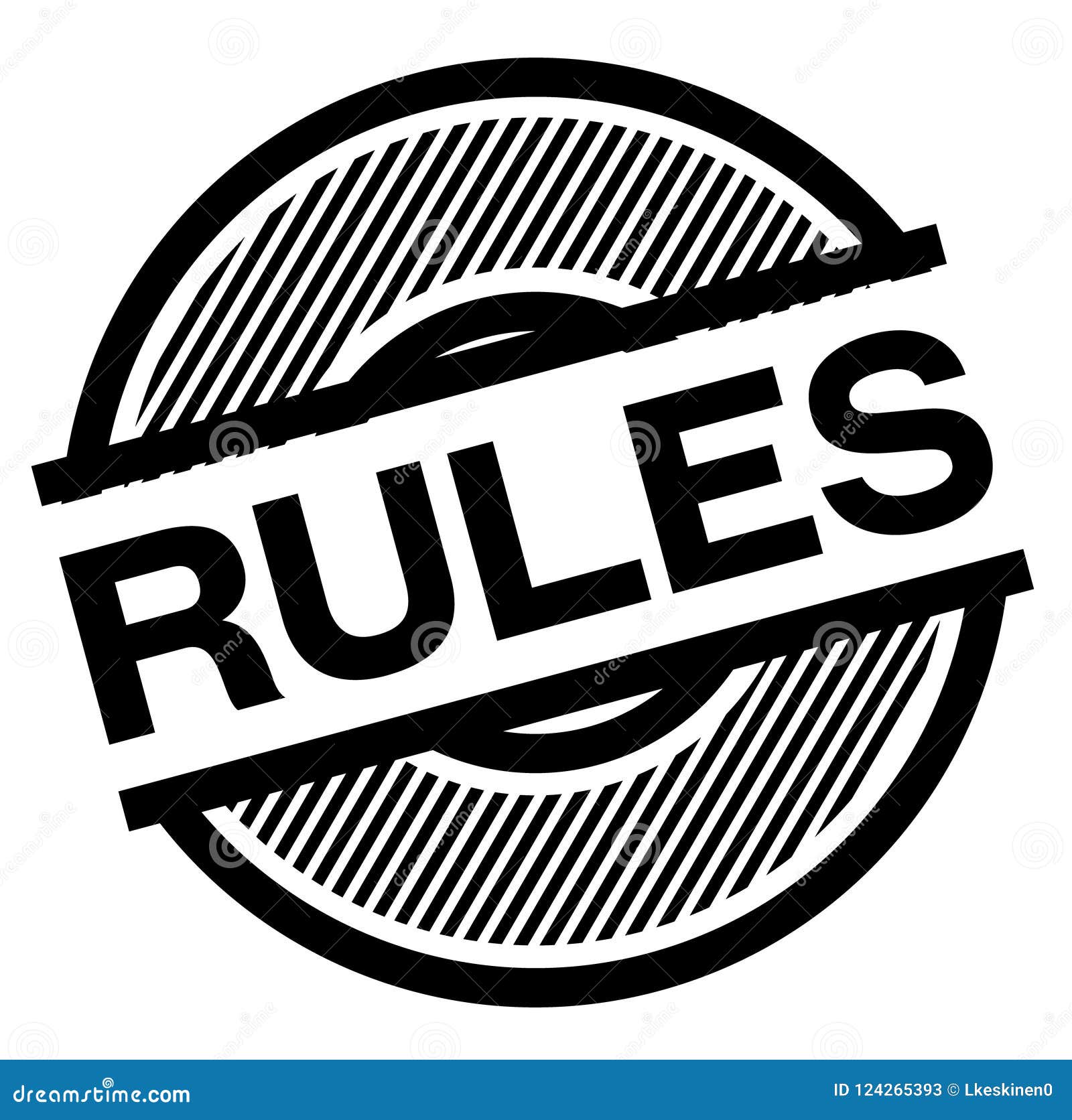 Rules black stamp stock vector. Illustration of regulations - 124265393