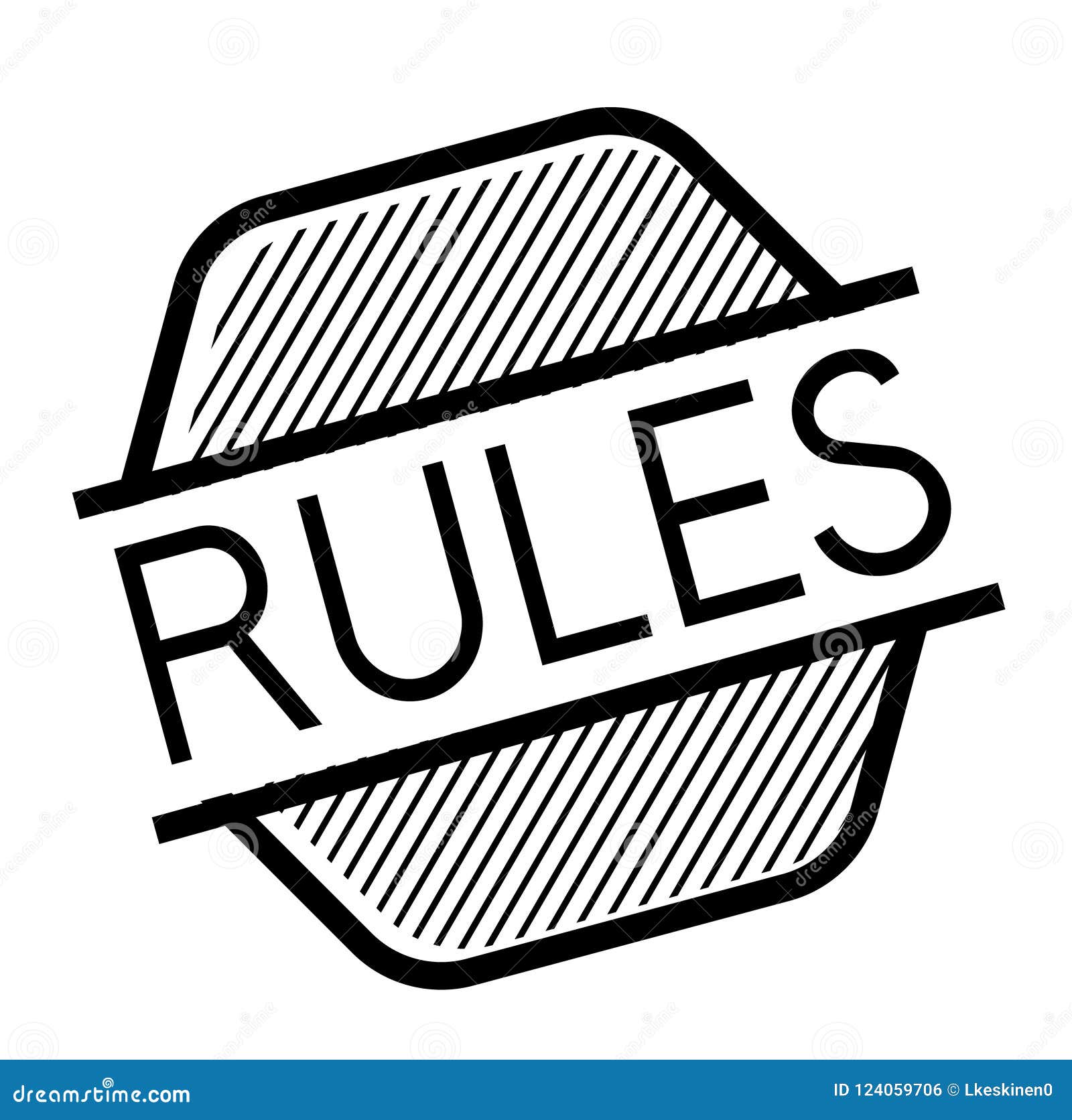 Rules black stamp stock vector. Illustration of advice - 124059706