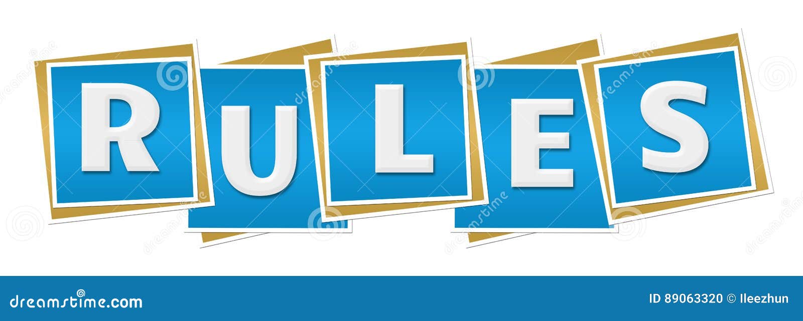 Rules Blue Blocks stock illustration. Illustration of legal - 89063320