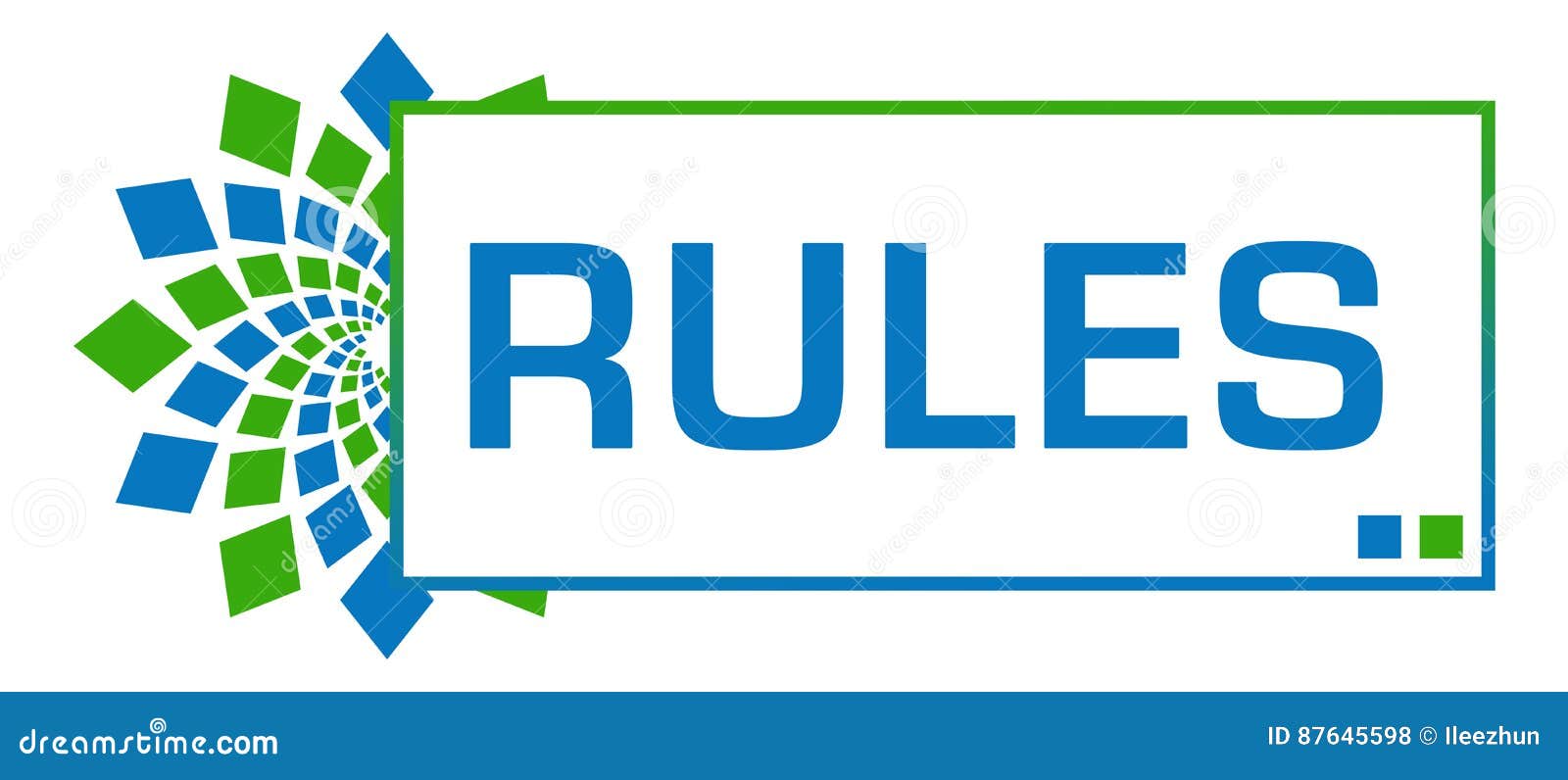 Rules Blue Green Circular Horizontal Stock Illustration - Illustration ...