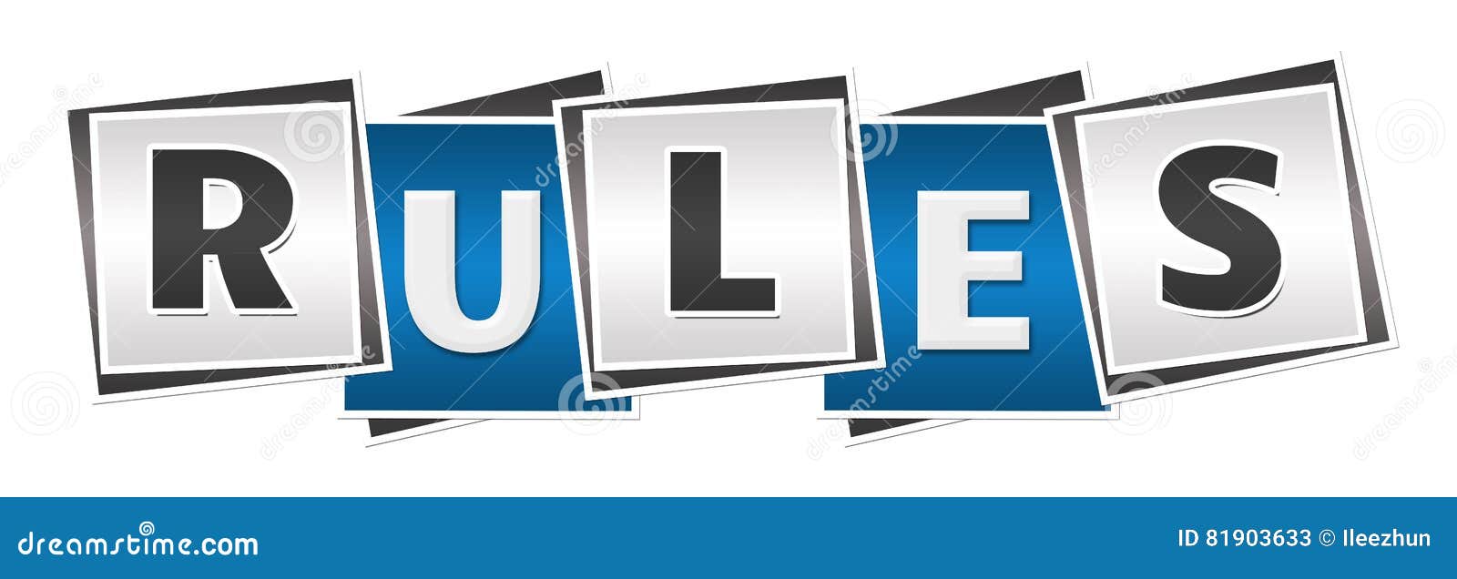 Rules Blue Grey Blocks stock illustration. Illustration of blocks ...