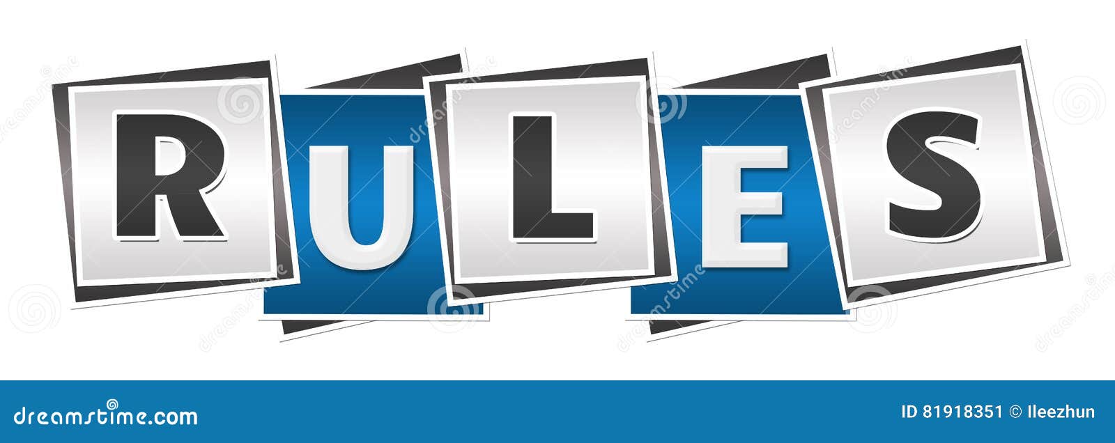 Rules Blue Grey Blocks stock illustration. Illustration of break - 81918351