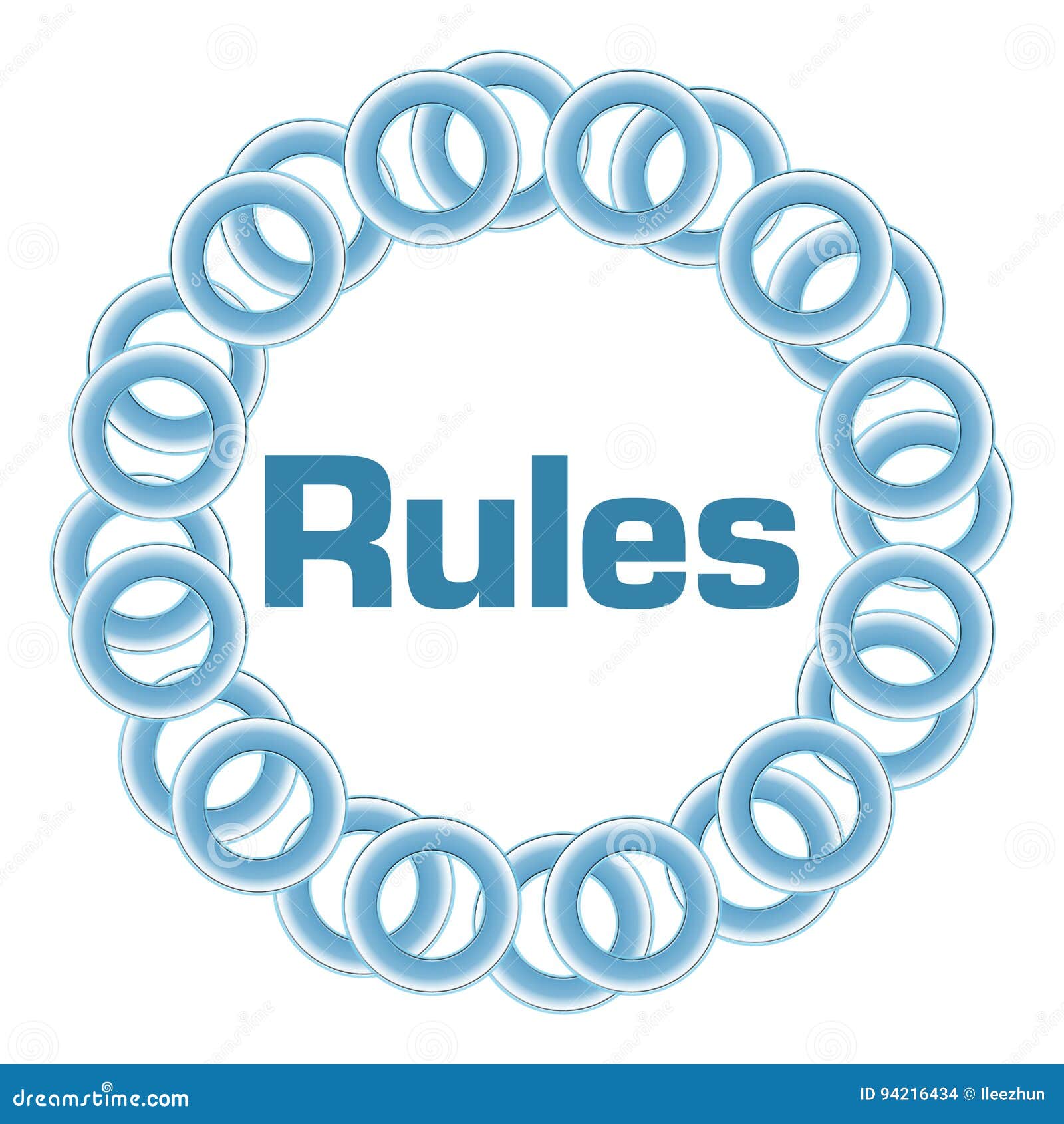 Rules Blue Rings Circular stock illustration. Illustration of games ...