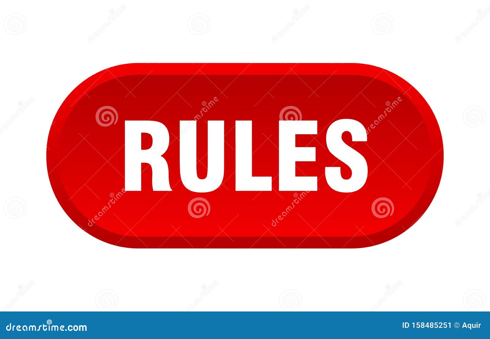 Rules button stock vector. Illustration of template - 158485251