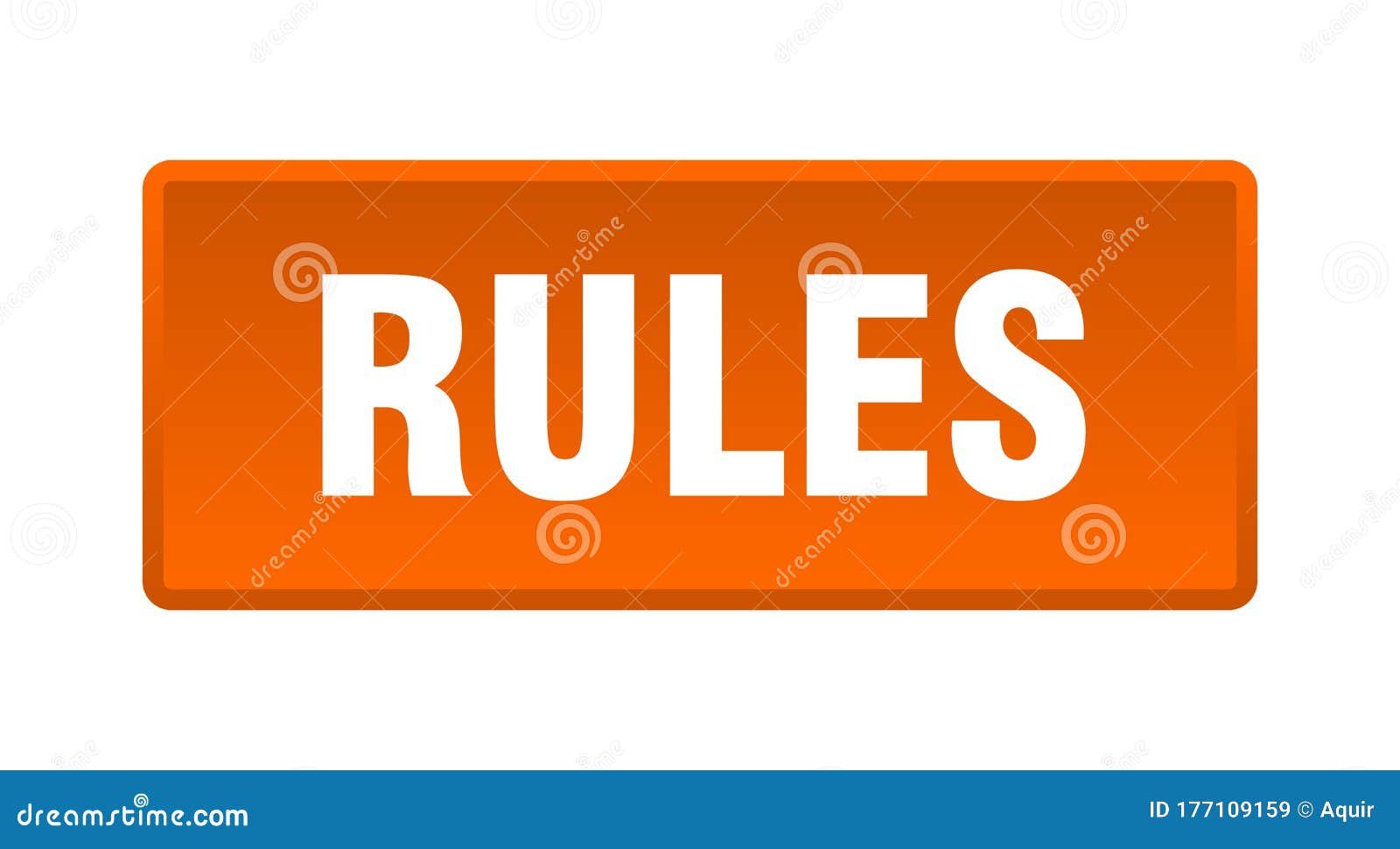 Rules Button. Rules Square Isolated Push Button Stock Vector ...