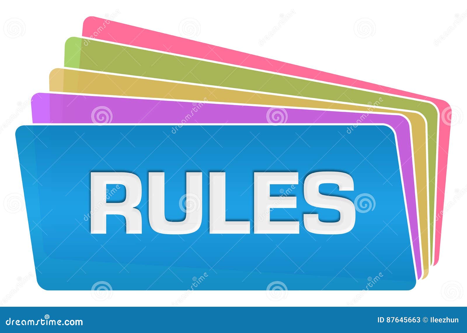 Rules Colorful Squares Stack Stock Illustration - Illustration of games ...
