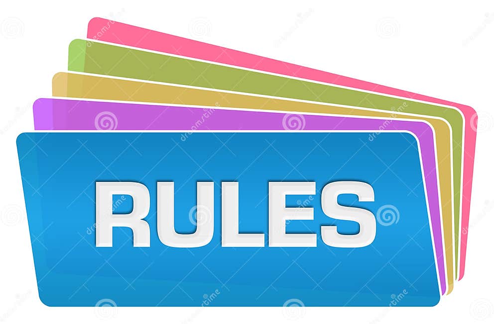 Rules Colorful Squares Stack Stock Illustration - Illustration of games ...