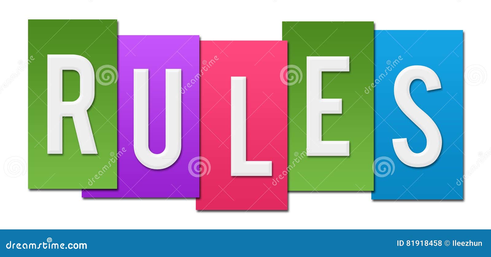 Rules Colorful Stripes stock illustration. Illustration of legal - 81918458