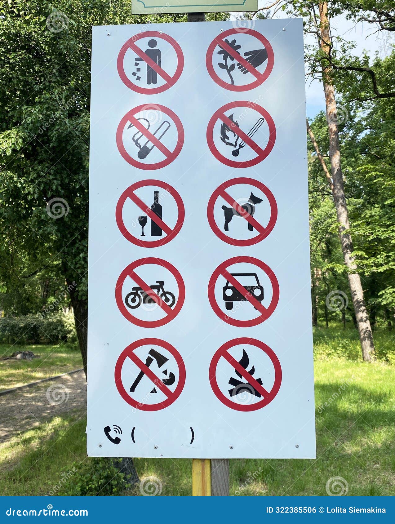 Rules of Conduct in the Forest Stock Photo - Image of compliance, rest ...