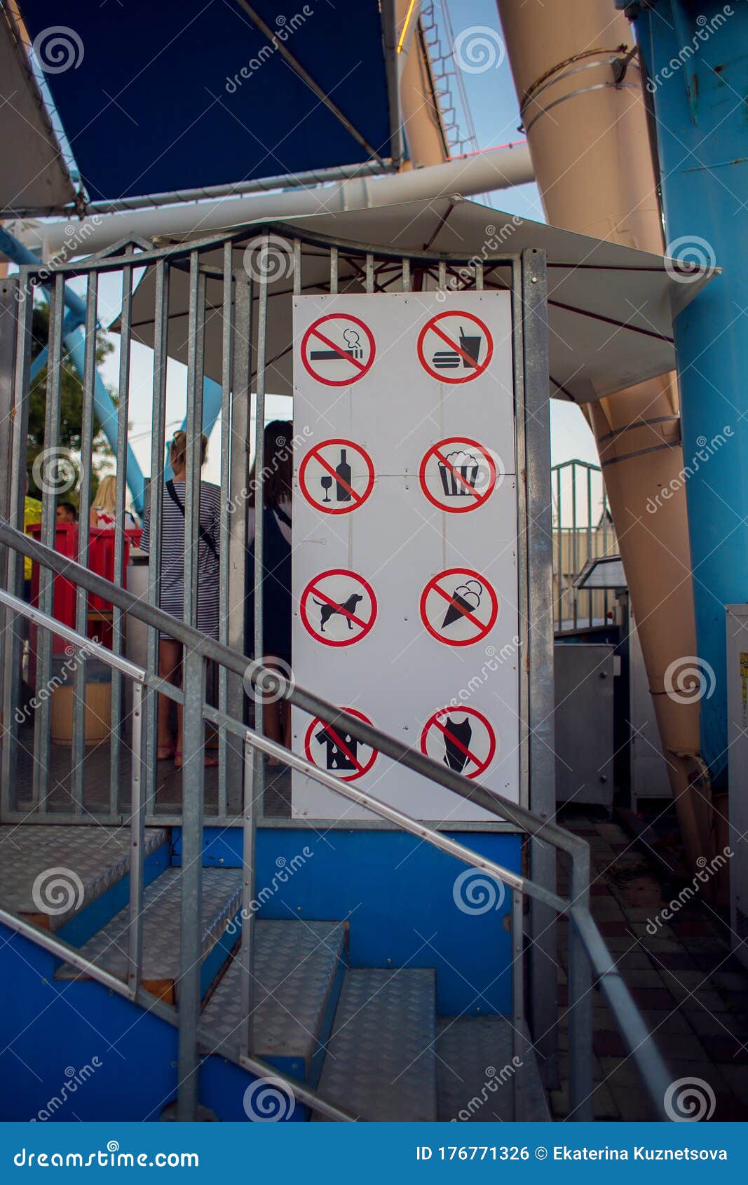 Rules of Conduct on Rides in the Form of Symbols and Entry Bans Stock ...