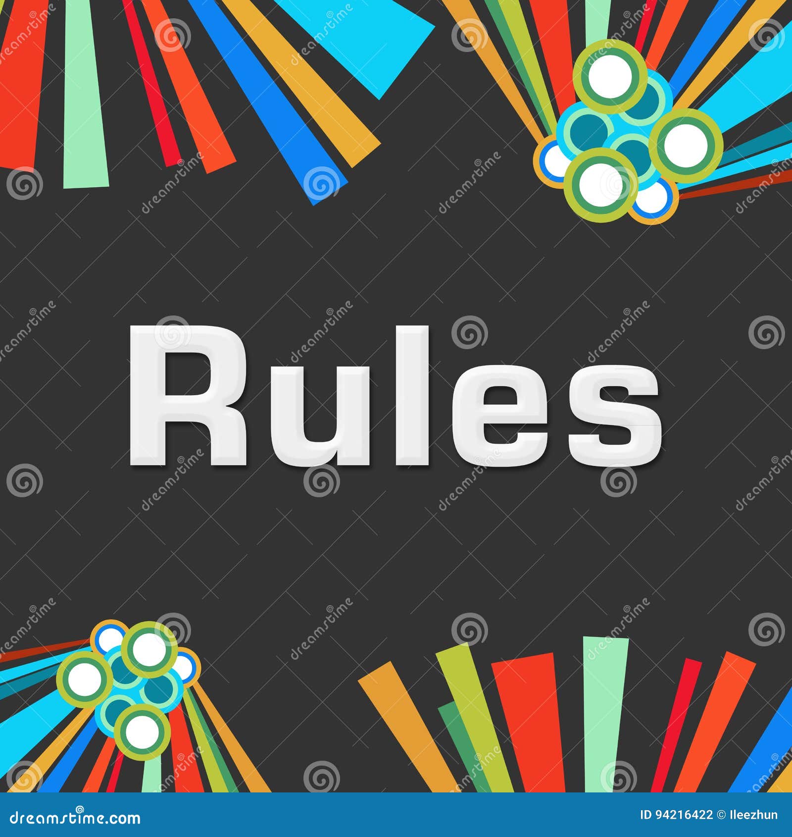 Rules Dark Colorful Background Stock Illustration - Illustration of ...