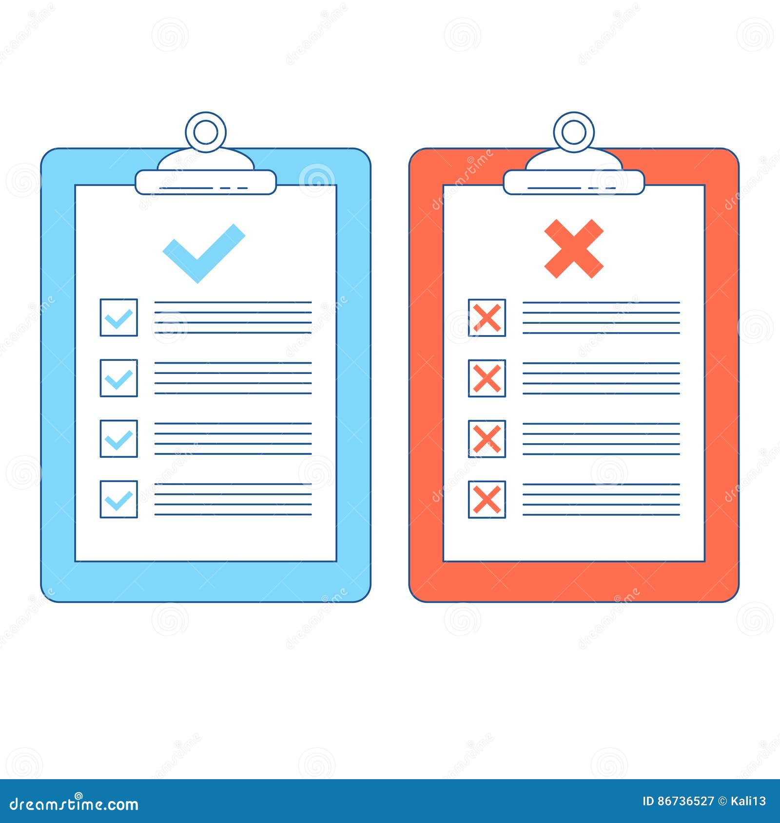 Rules guide on clipboards stock illustration. Illustration of blue ...