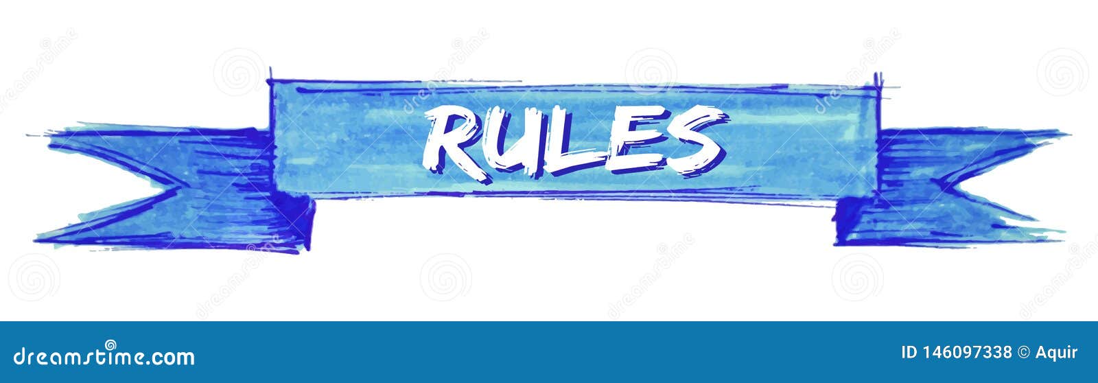 Rules ribbon stock vector. Illustration of marker, label - 146097338