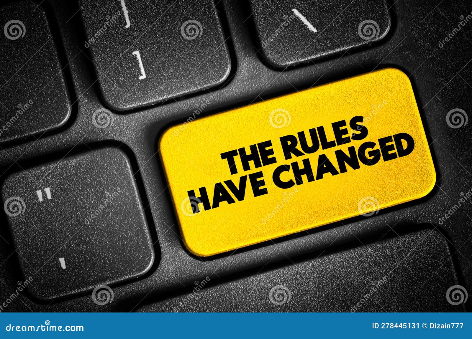 The Rules Have Changed Is Shown Using The Text Stock Photo ...