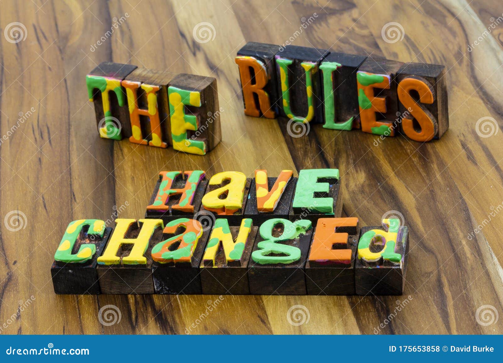 Rules Have Changed To Plan for Success Stock Photo - Image of success ...